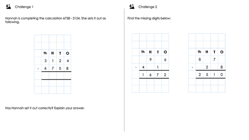 Year 4 Addition and Subtraction - Subtract two 4-digit numbers (No Exchange) Lesson | Teaching ...