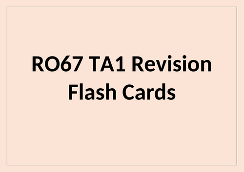 OCR Cambridge Nationals Enterprise and Marketing RO67 TA1 Revision ...