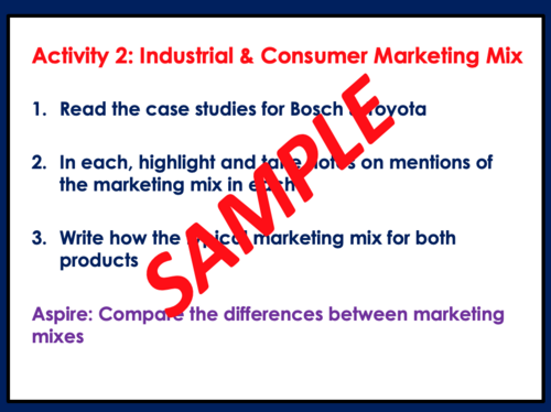 Intro to the Marketing Mix - AQA A Level Business - Lesson Powerpoint ...