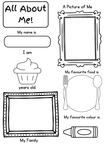 All About Me Transition Sheet | Teaching Resources