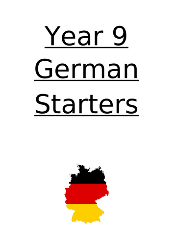 KS4 Starters (Verbs) - Year 9 German | Teaching Resources