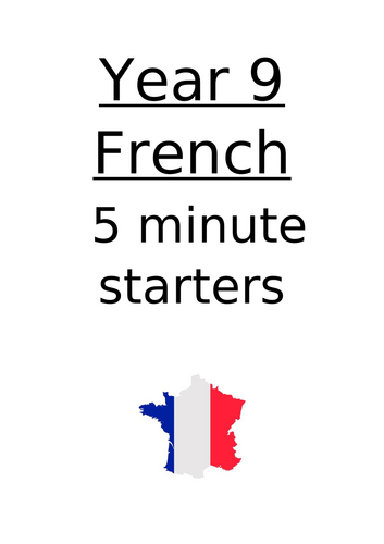 KS4 Starters (Verbs)-Year 9 French | Teaching Resources