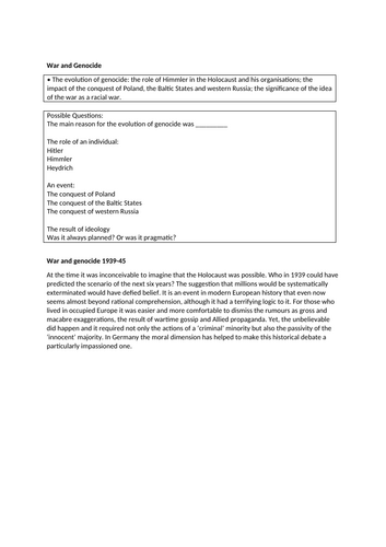 The Holocaust – 1939-1945 - Germany - IAS History | Teaching Resources