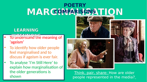KS3 Poetry SOW: Topic of Marginalisation | Teaching Resources