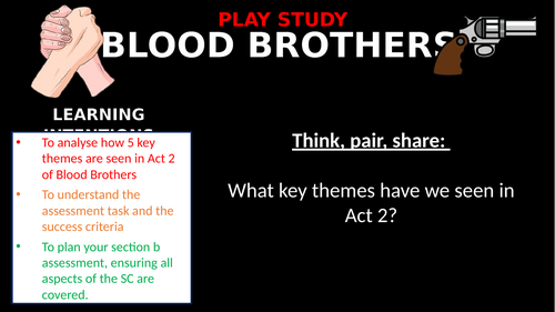 Blood Brothers 6 Week SOW | Teaching Resources