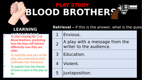 Blood Brothers 6 Week SOW | Teaching Resources