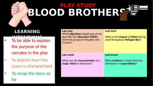 Blood Brothers 6 Week SOW | Teaching Resources