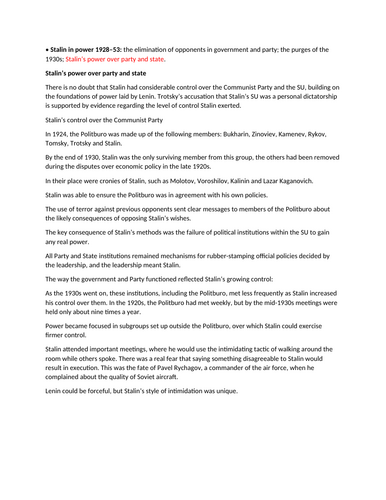 Stalin’s Government L3 – 1928-1953 – Russia Lenin to Yeltsin - IAS ...