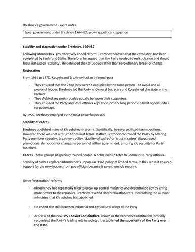 Brezhnev’s Government – 1964-82 – Russia Lenin to Yeltsin - IAS History ...