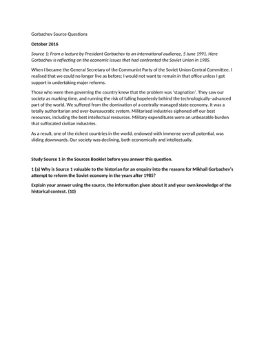 Gorbachev’s Government – 1985-1991 – Russia Lenin to Yeltsin - IAS ...