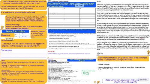 Cosmic by Frank Cottrell Boyce-diary entry of Liam based on the first ...