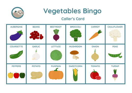 ESL Vegetables Bingo | Teaching Resources