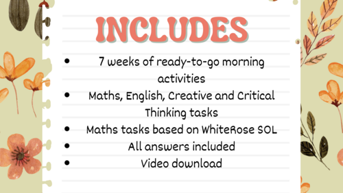 Year 5 Morning Work/Starters Autumn 2 | Teaching Resources