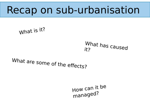 AQA A Level Geography. Contemporary Urban Environments.5.counter ...