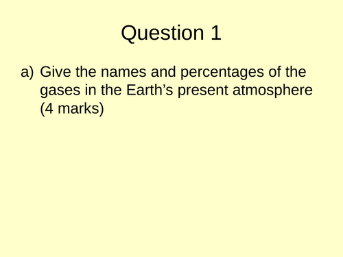 GCSE Earth's atmosphere assessment Powerpoint | Teaching Resources