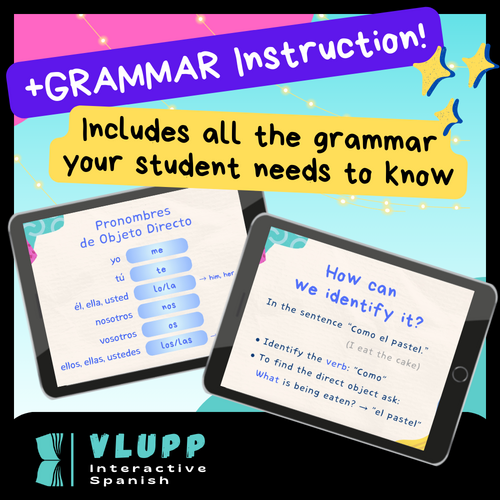 Spanish Direct Object Pronouns | Interactive Activity | Digital Task ...