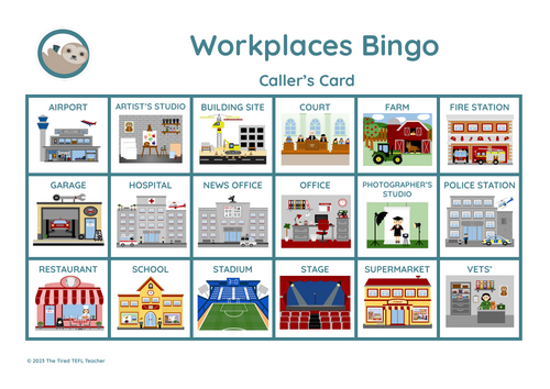 ESL Workplaces Bingo | Teaching Resources
