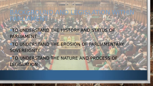 Politics - Intro to parliament | Teaching Resources