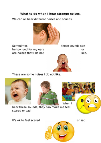 I don't like noises social story | Teaching Resources