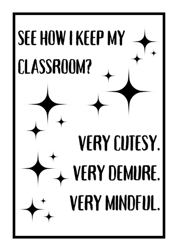 Very Demure Classroom Poster | Teaching Resources