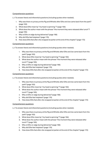 The Chancery Lane Conspiracy Chapter 14 Comprehension Questions ...