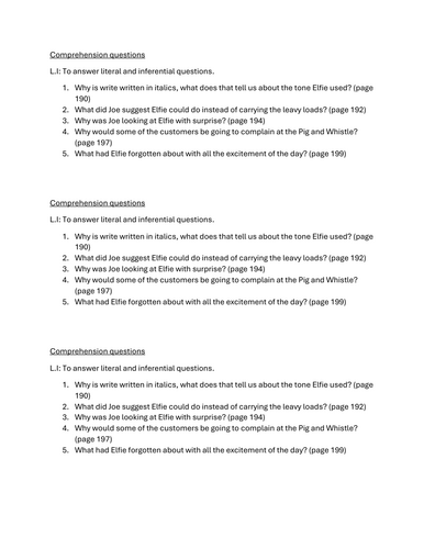 The Eleventh Orphan Chapter 21+22 comprehension questions | Teaching ...