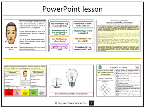 Derek Bentley Case Study - the abolition of the death penalty | Teaching Resources