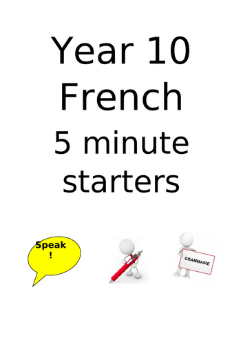 KS4 Starters - Year 10 French | Teaching Resources