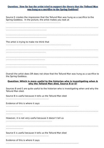 KS3 History Tollund Man - 5 part lesson unit and SOW | Teaching Resources