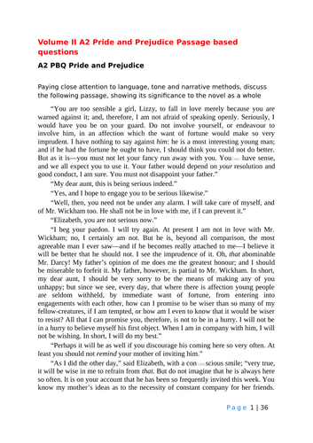CIE Pride and Prejudice 55 x passage based questions with texts ...