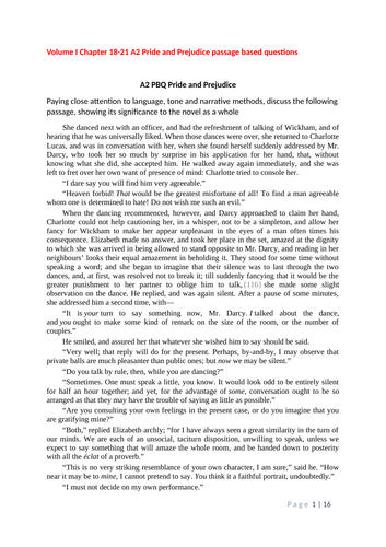 CIE Pride and Prejudice 55 x passage based questions with texts ...