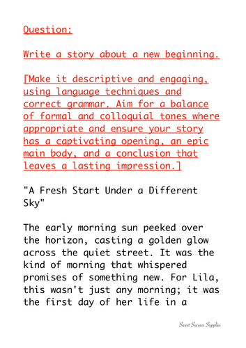 Story about the beginning of something store