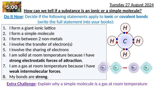 Simple Covalent Molecules and Ionic Compounds Practical Application ...