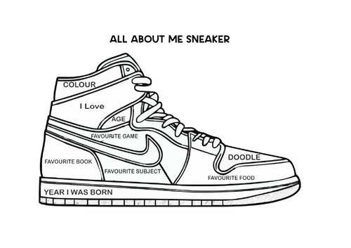 All About Me Sneaker Activity - Fun Back-to-School Art & Connection ...