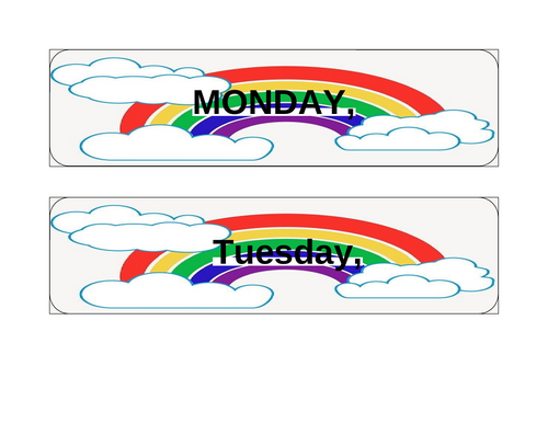 Rainbow Themed Calendar for Board/Wall | Teaching Resources