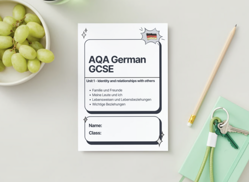 GERMAN GCSE AQA: Vocabulary Booklet Identity and Relationships ...