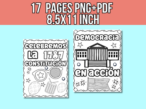 Constitution Day Coloring Pages in Spanish-Constitution Day Activities ...