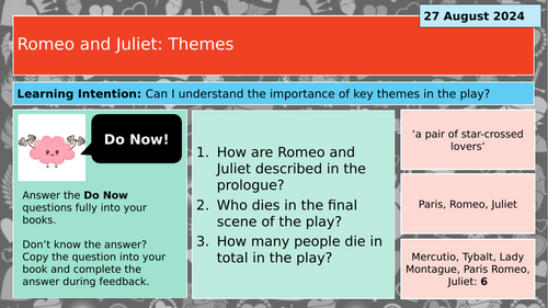 Romeo and Juliet KS3 Scheme of Work | Teaching Resources