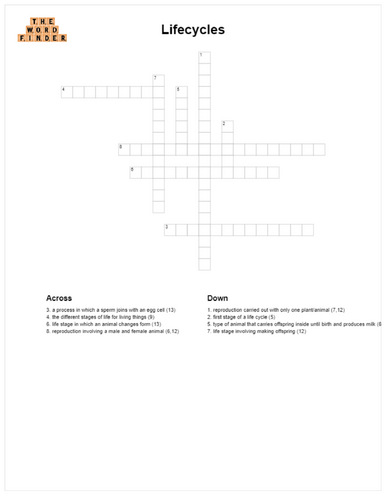KS2 Science Living Things Crossword Bundle | Teaching Resources