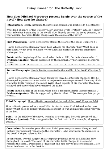 The Butterfly Lion: English SoW | Teaching Resources