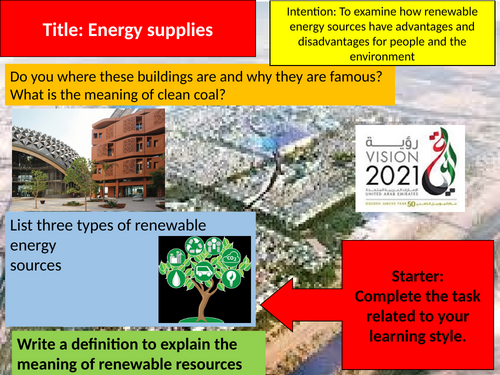 Renewable resources - Geography | Teaching Resources