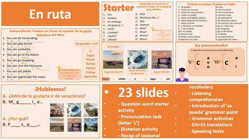 2026 Spanish AQA GCSE Module 2.1 - En ruta | Teaching Resources
