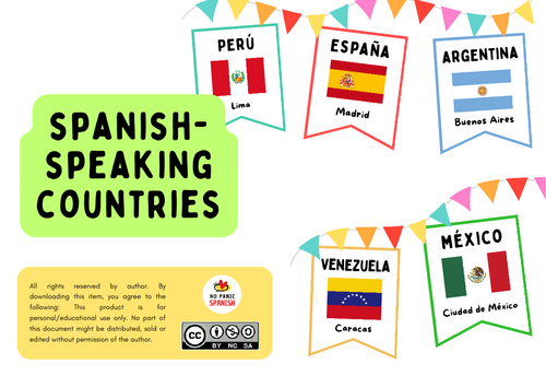 Spanish-Speaking Countries | Bunting | Display | Teaching Resources