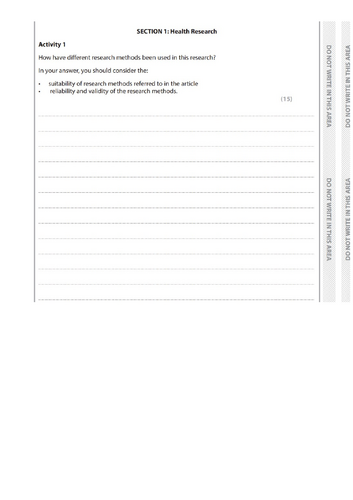 Unit 4 Research in H&SC - Ready to teach (whole unit and 4 booklets for ...