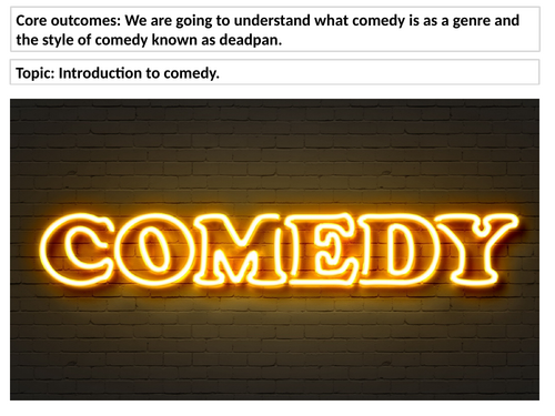 Introduction to comedy scheme of work. | Teaching Resources