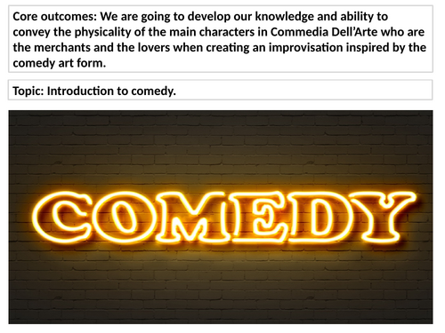 Introduction to comedy scheme of work. | Teaching Resources