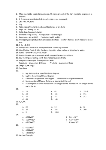 AQA GCSE Chemistry - Quantitative Chemistry (Combined Content) Revision ...
