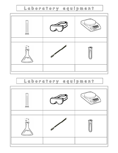 Year 7 - Introduction L4 - Laboratory equipment worksheet | Teaching ...