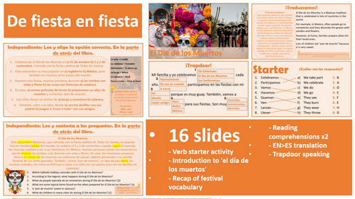 2026 Spanish AQA GCSE Module 2.2 - De fiesta en fiesta | Teaching Resources