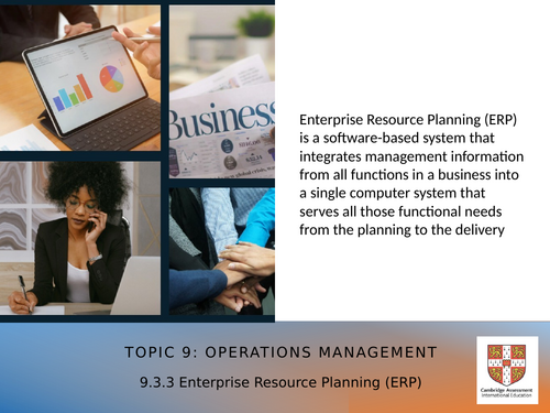 9.3.3 Enterprise Resource Planning (ERP) | Teaching Resources